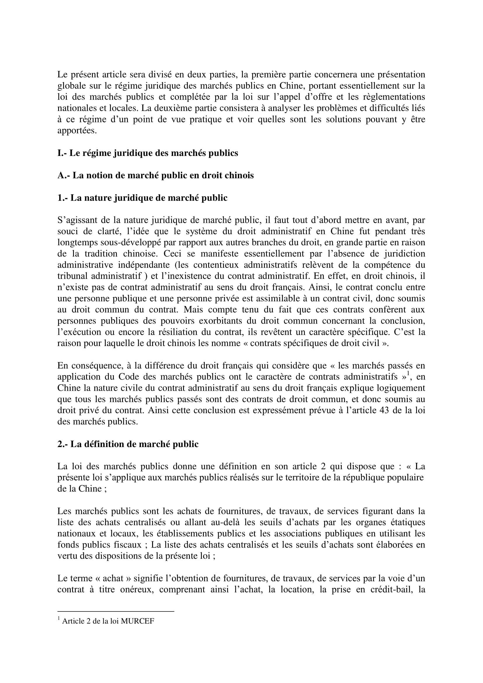 Le régime des marchés publics en Chine (Fr) - Weissberg Law Firm ...